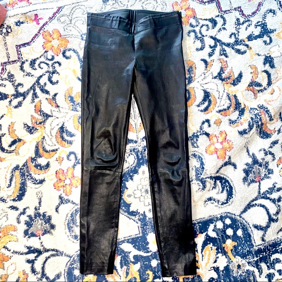 Yves Saint Laurent | Pants & Jumpsuits | Yves Saint Laurent Leather ...